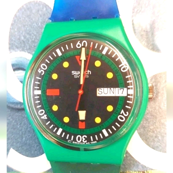 Swatch | Accessories | Swatch Watch Emerald Diver Gg73 986 Standard ...